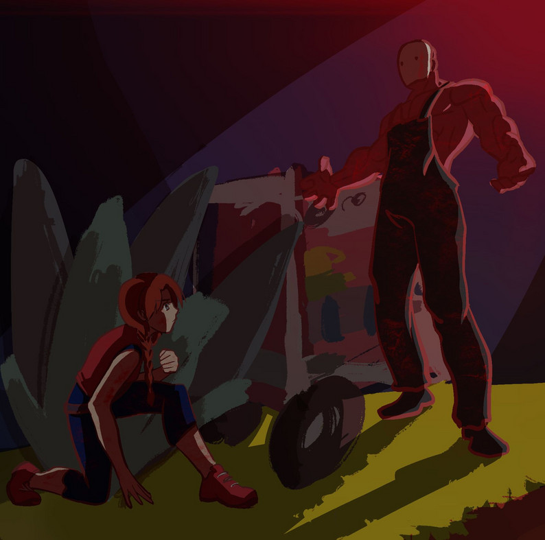 Meg and the Trapper by El Tentacle