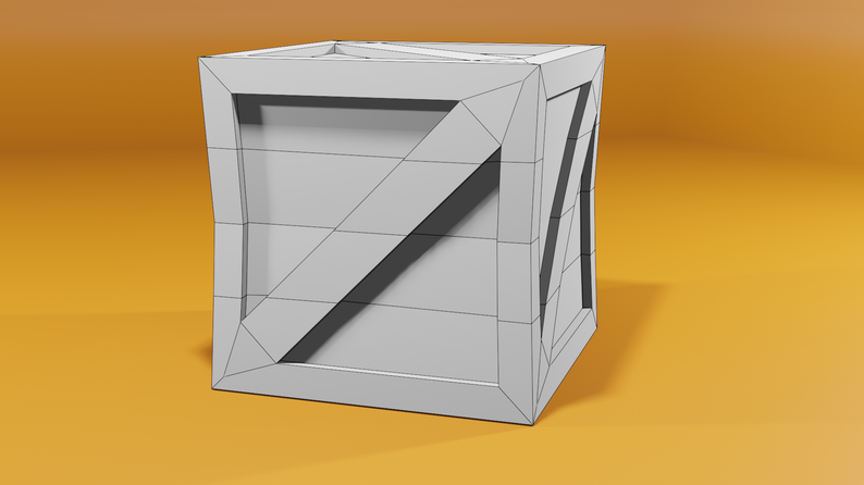 Hand Painted Low Poly Box by The-Wild-Dodo