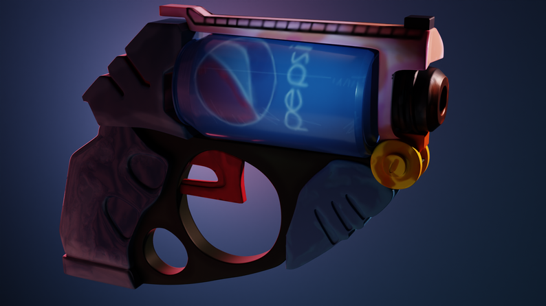 Pepsi Gun 3D model by aningr