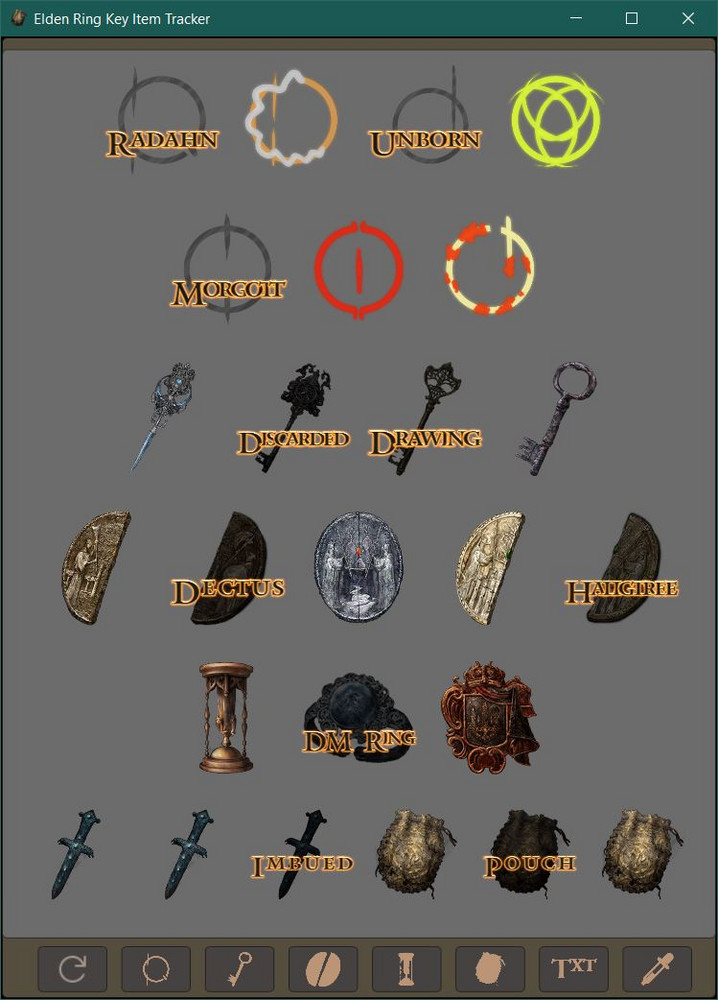 Elden Ring Key Item Tracker by TheVoiderling