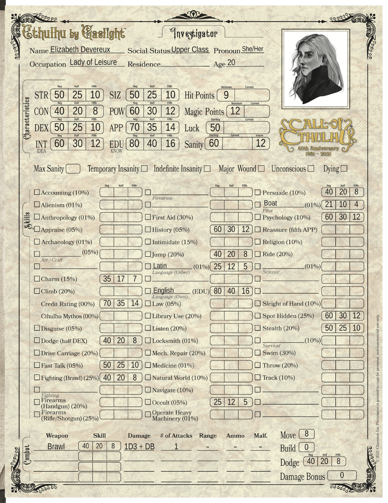 Nameless Horrors Free Handouts Pack (Call of Cthulhu) by Chaosium