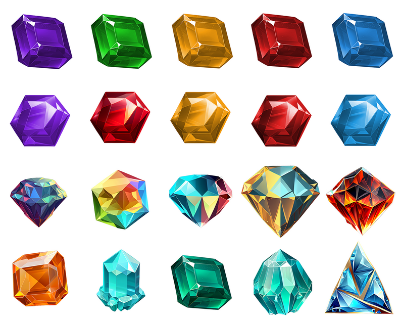 Gemstone Icons - Asset Pack Free by Storm