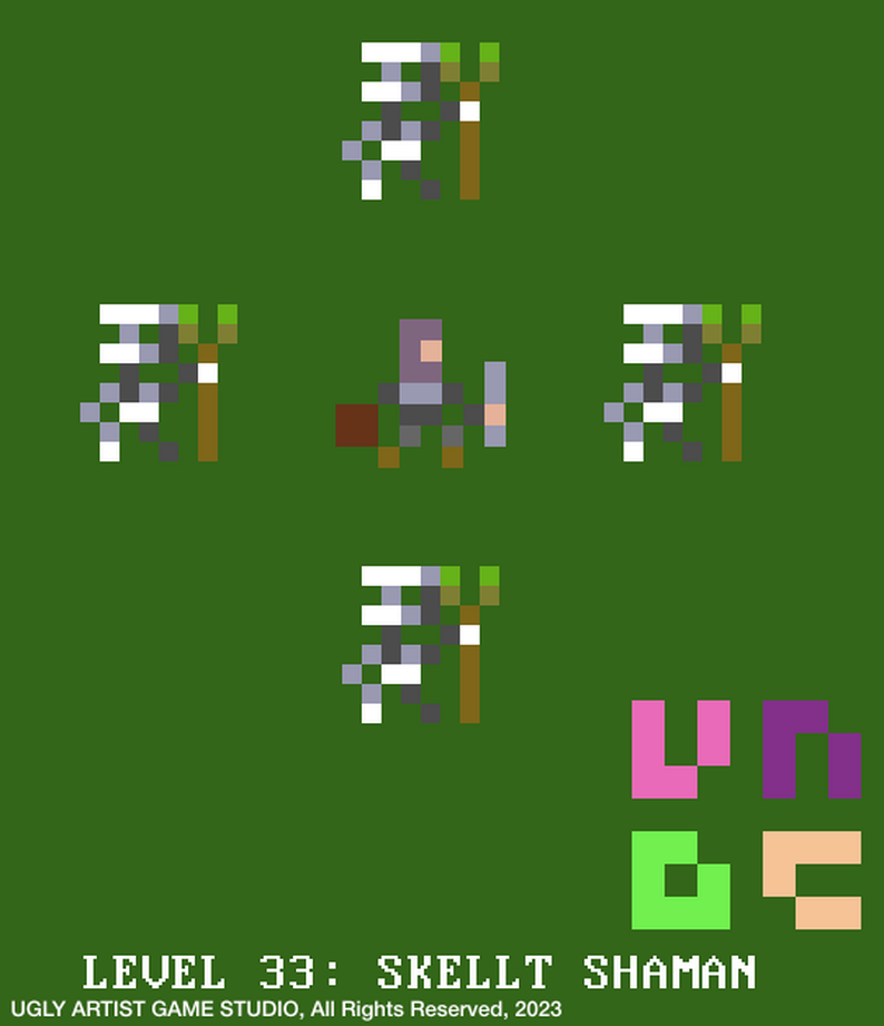 99 Monster and 1 Hero Retro Sprite Sheet by UGLY ARTIST GAME STUDIO