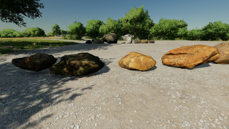 FS22 - Dynamic Crushable Rocks by Squigglze