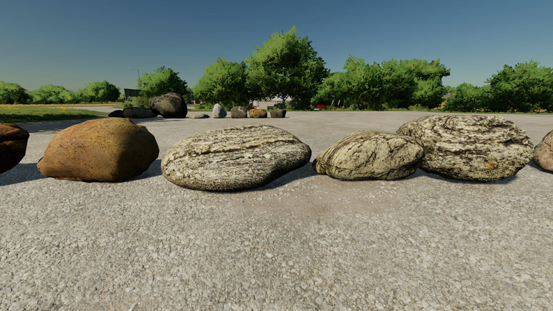 FS22 - Dynamic Crushable Rocks by Squigglze