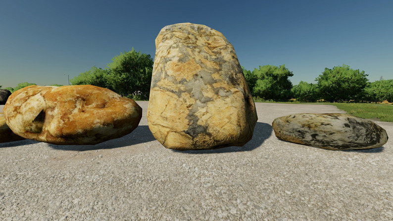 FS22 - Dynamic Crushable Rocks by Squigglze