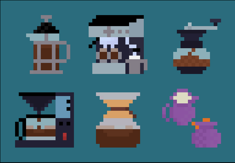 Coffee 8x8 and 16x16 by katame13