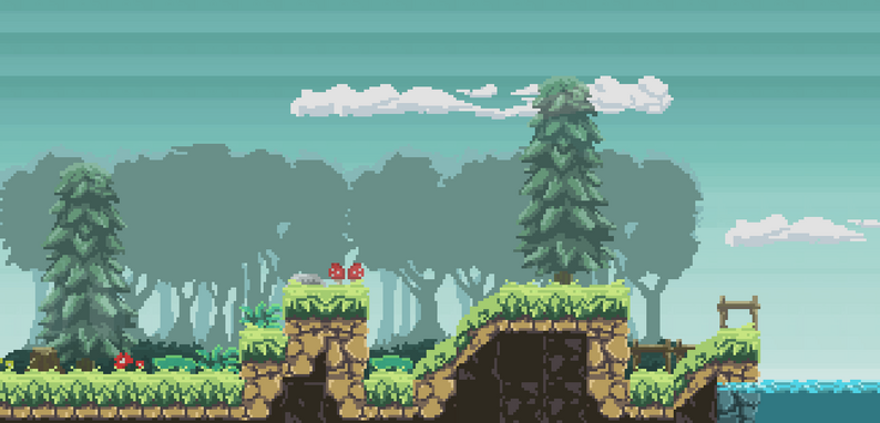 Pixel Art Platformer Tileset by rvros