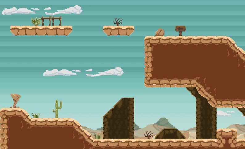 Pixel Art Platformer Tileset by rvros