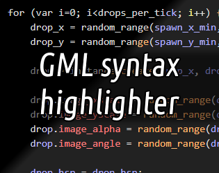 GML syntax highlighter by YellowAfterlife