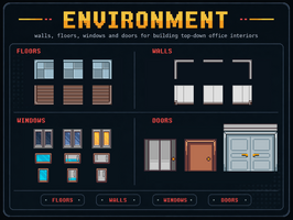 Pixel Office 32x32 v1.1 update - Pixel Office 32x32 - Top-Down Office ...