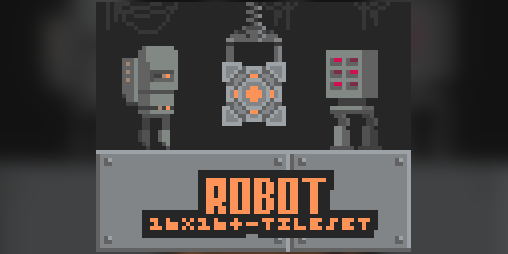 16x16+ Robot Tileset by 0x72