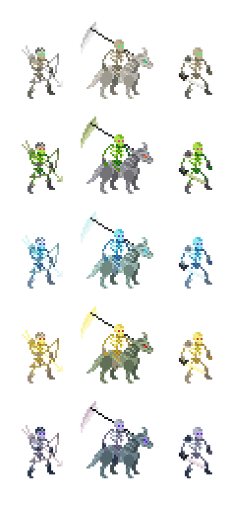 Skeleton - Top Down Pixel Art Character Assets by sanctumpixel