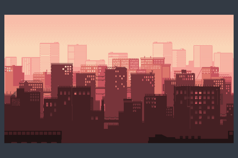 Modern City Backgrounds Pixel Art by Free Game Assets (GUI, Sprite ...