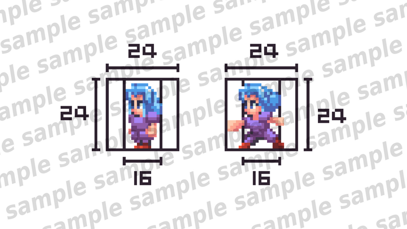 Retro Game-like PC & NPC Character Material Pack by ponApp