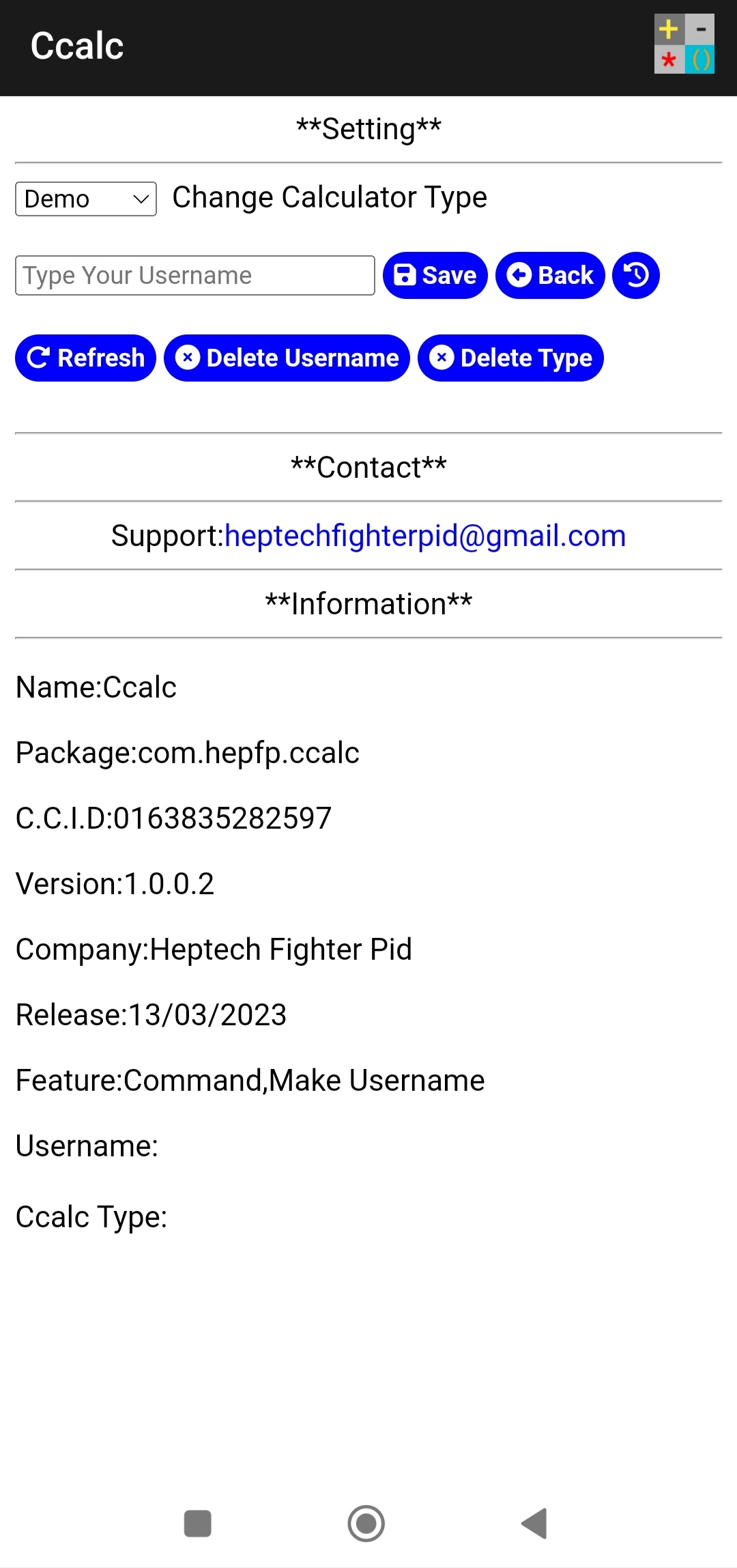 CCALC 1.2 by Heptech Fighter Pid