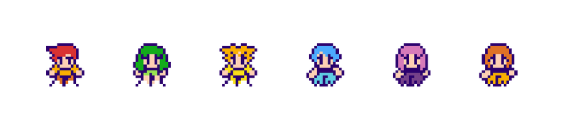 12 Retro Pixel Characters! by PixelFight