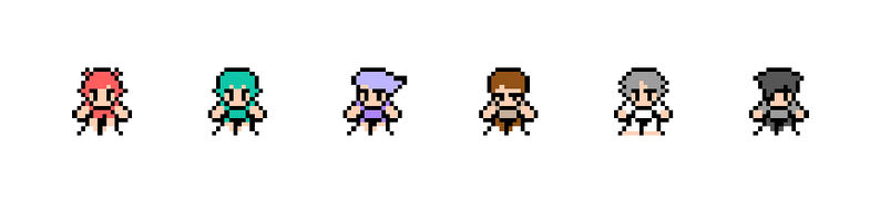 12 Retro Pixel Characters! by PixelFight