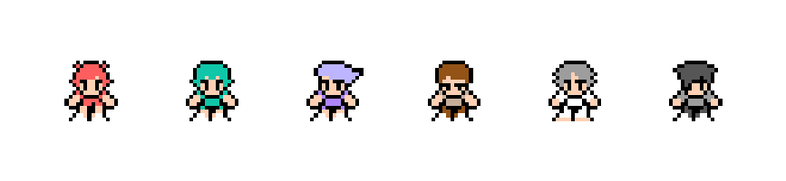 12 Retro Pixel Characters! by PixelFight