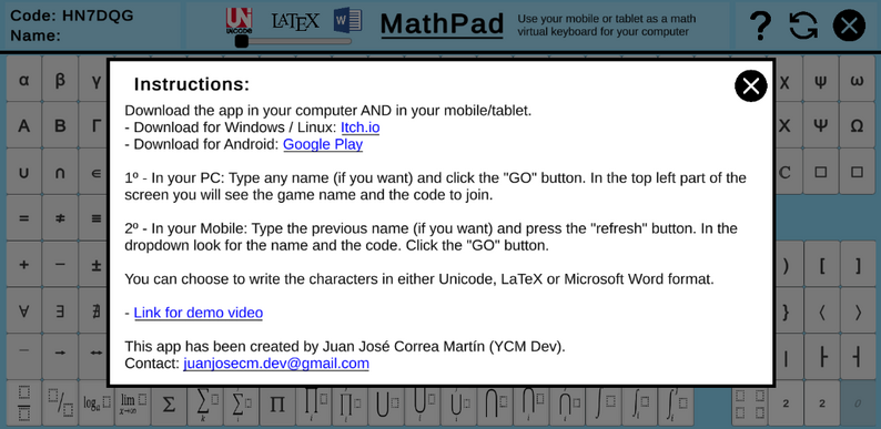 MathPad - From Mobile to PC by jcmdev