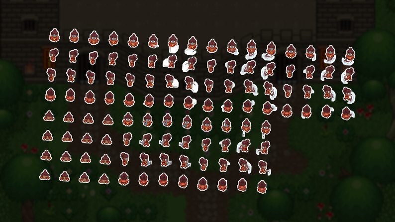 Knight Sprites 32x32 Pixelart [Farming Game] by ELV Games