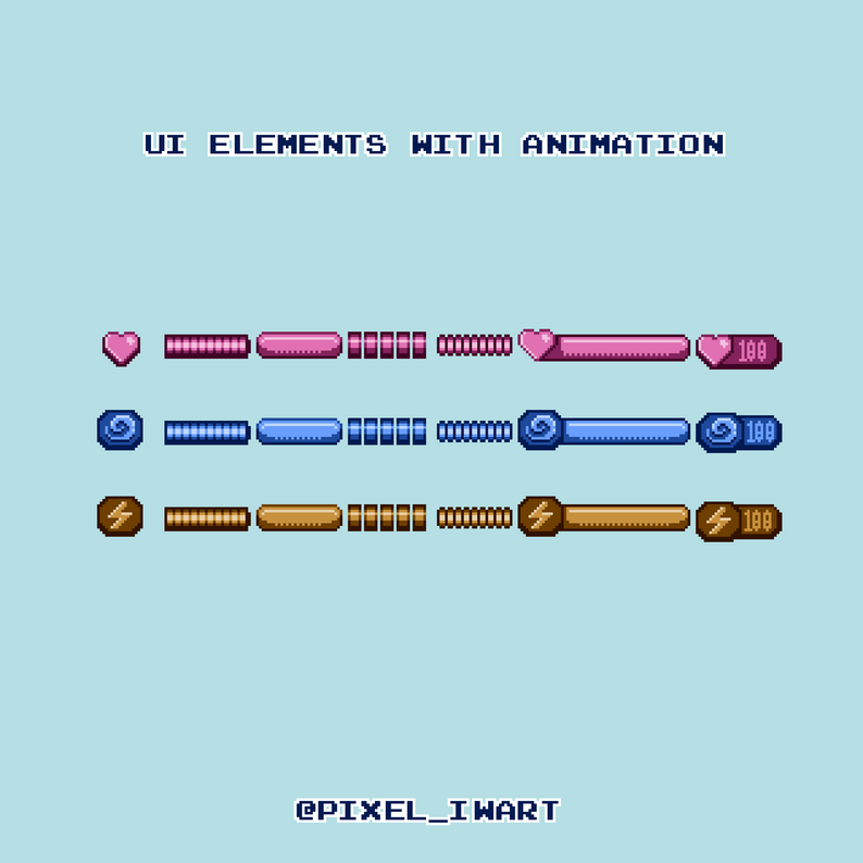 UI Elements - LifeBars by Ilustra Mundo Games