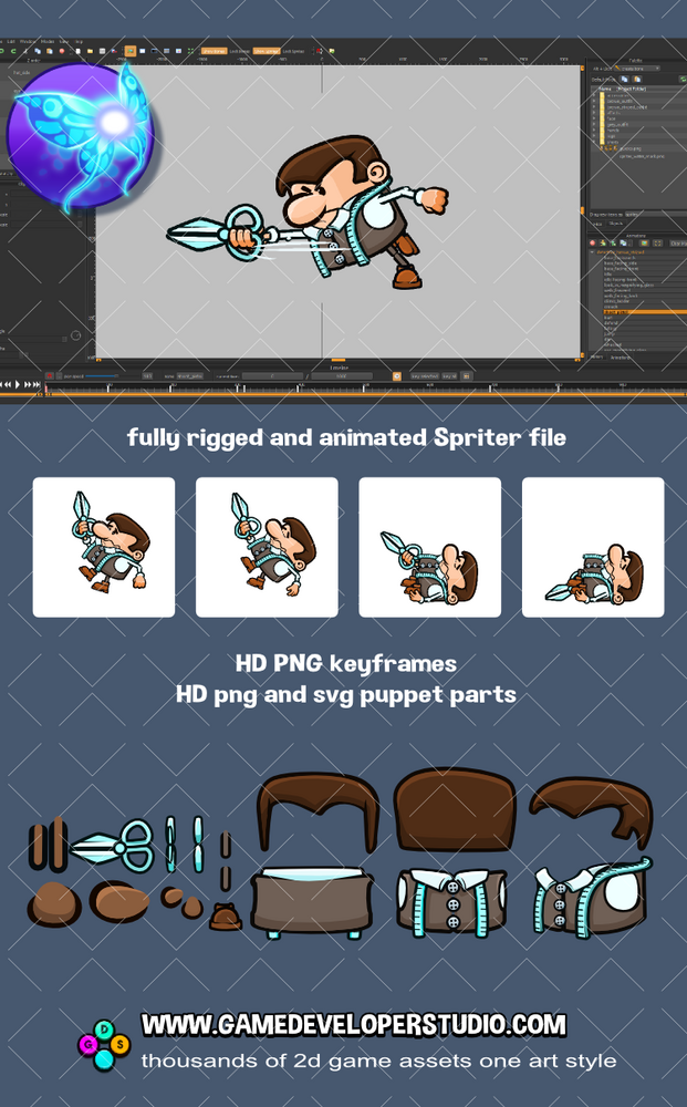 Tailor characters by Robert Brooks - gamedeveloperstudio.com