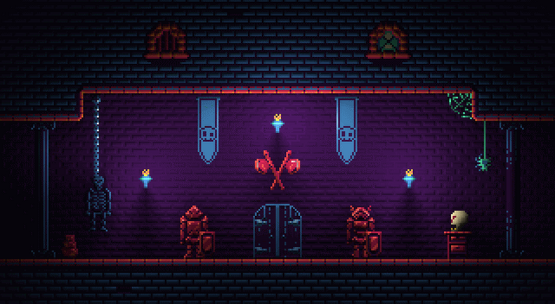Neon Dungeon - sidescroller asset pack [16x16] (8 colors + normal maps ...