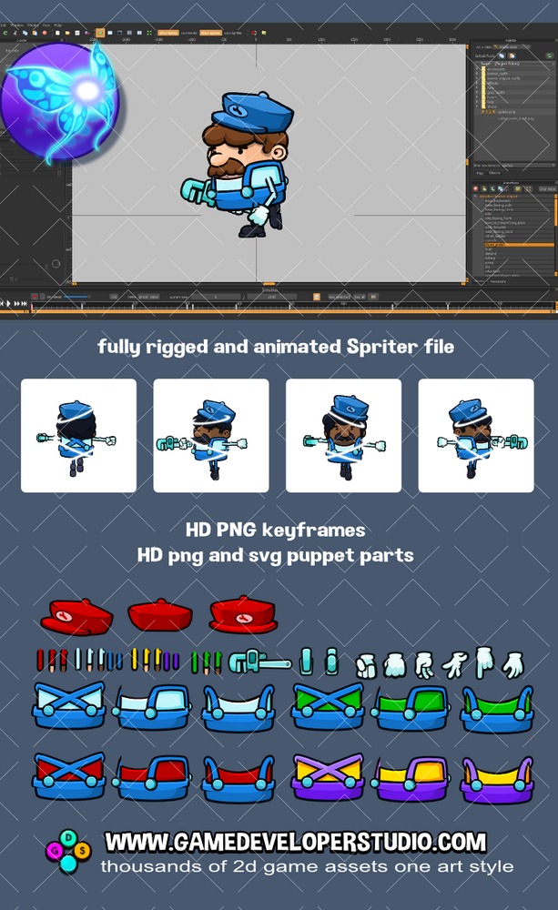 Plumber characters by Robert Brooks - gamedeveloperstudio.com