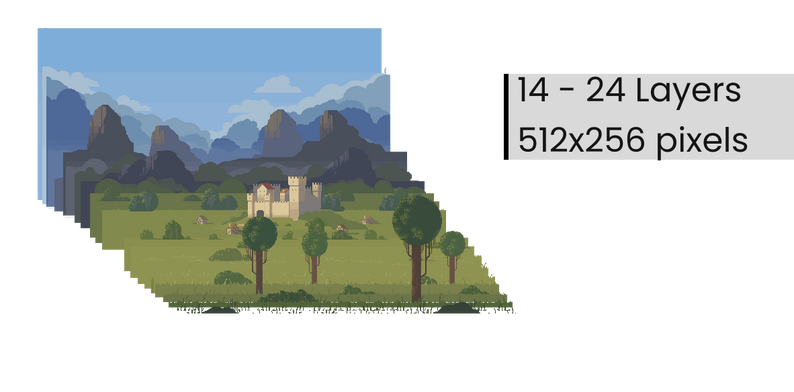 Pixel Art - Castle Backgrounds by edermunizz