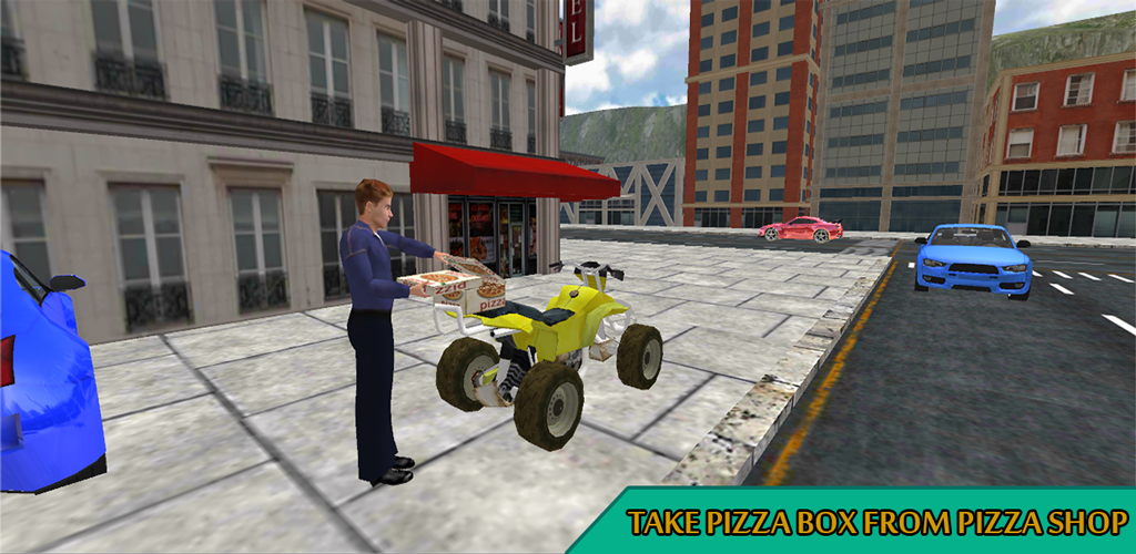 ATV Bike Pizza Delivery Boy by roundcubegamings