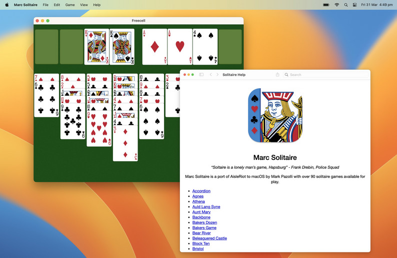 Marc Solitaire by markmehere
