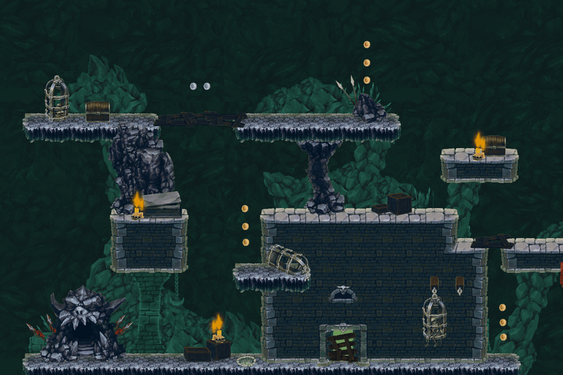 Dungeon - Platform Game Tileset by ludicarts