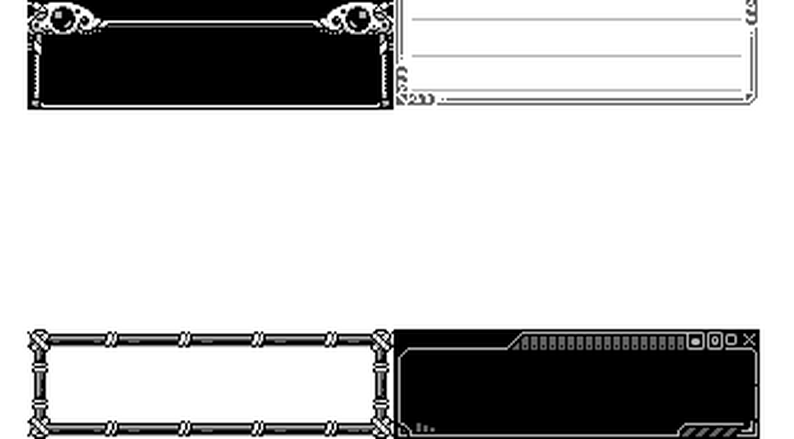 Gameboy dialogue/text frame pack by 2bitcrook