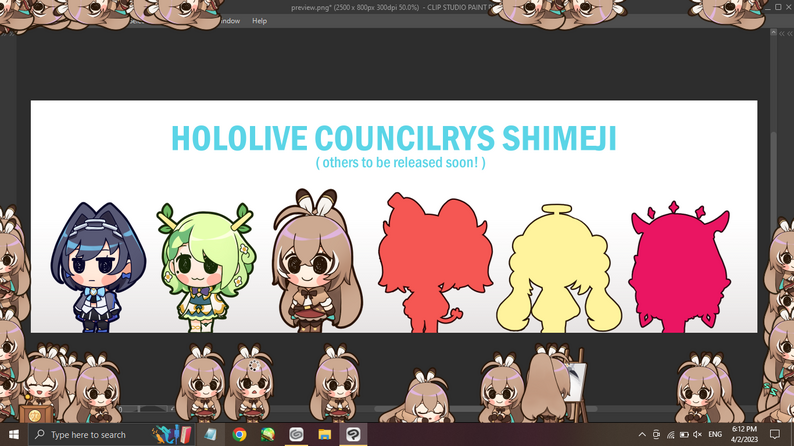 HoloCouncil Shimejis by Akkanen