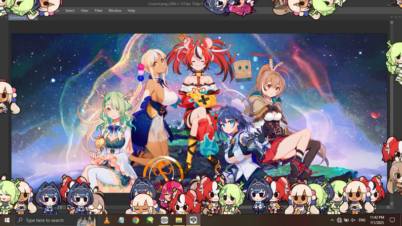 HoloCouncil Shimejis by Akkanen