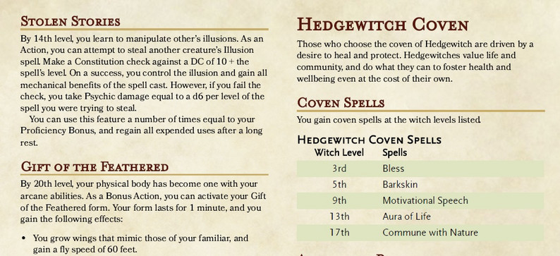 witch class (d&d 5e) by PsychHound