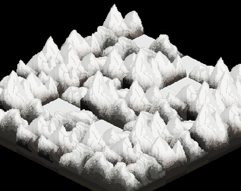 Isometric Tiles - Tundra Rocks And Mountains - Set 01 by isoTile Universe