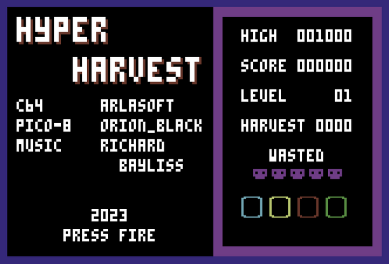 Hyper Harvest (C64) by Arlasoft