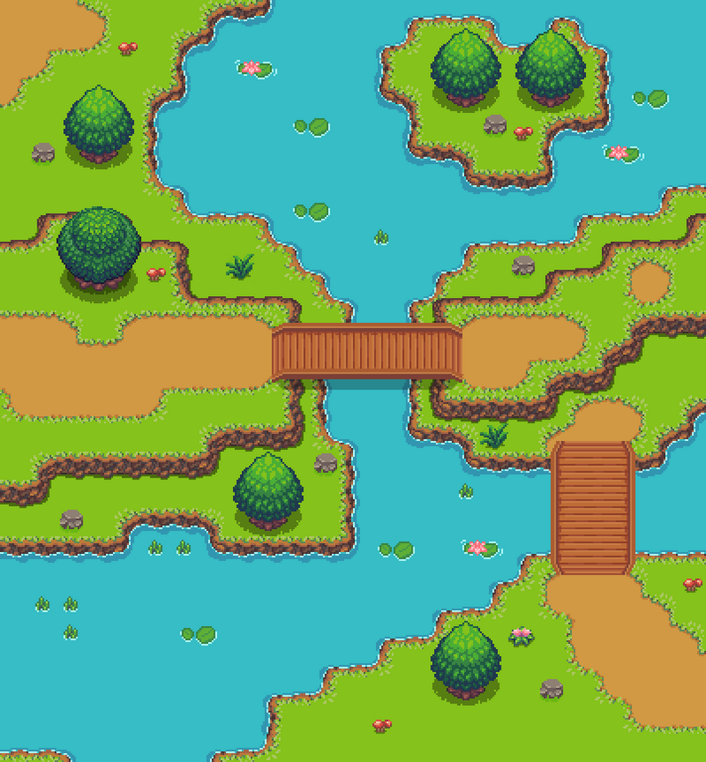 Pixel 16 Woods Top-Down Pixel art Asset Pack by zedpxl