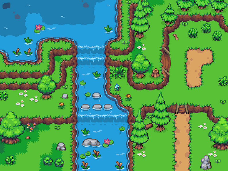 Pixelart Forest Top-Down RPG Asset Pack v2 by zedpxl