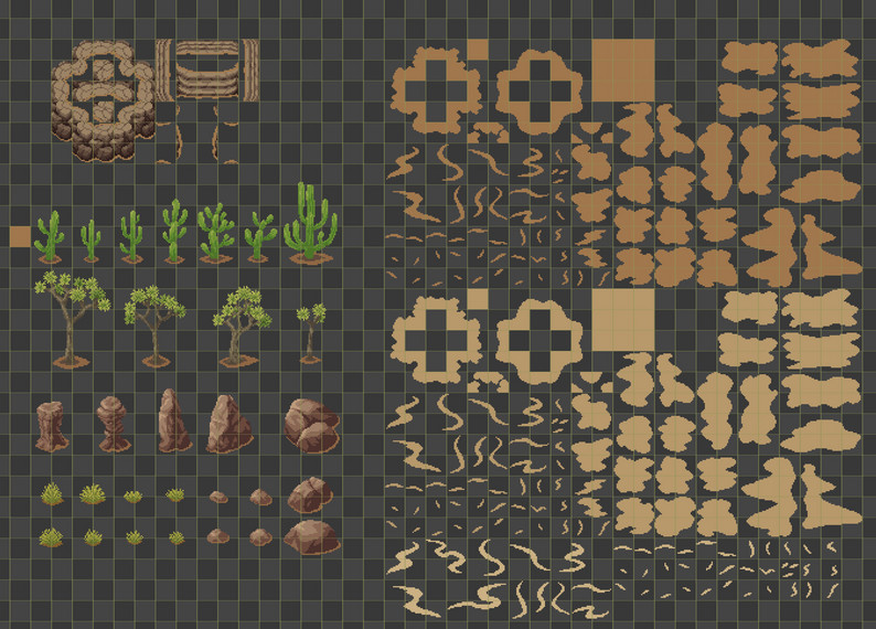 Desert - Top Down Pixel Art Tileset by sanctumpixel