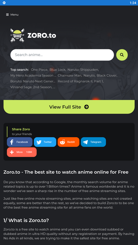Zoro.To - Watch Anime For Free by Gyann Dev
