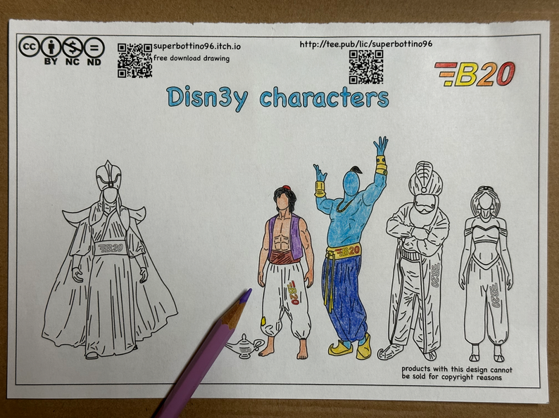 Disney characters by superbottino96