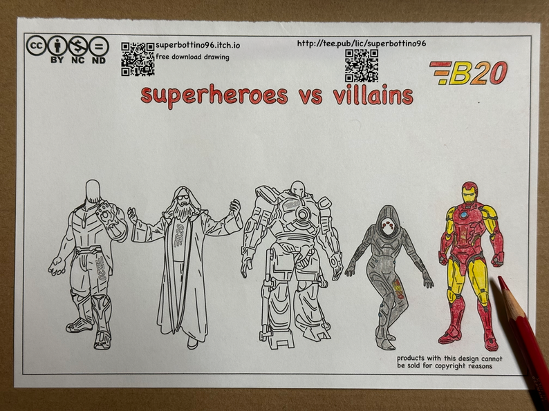Superheroes vs villains by superbottino96