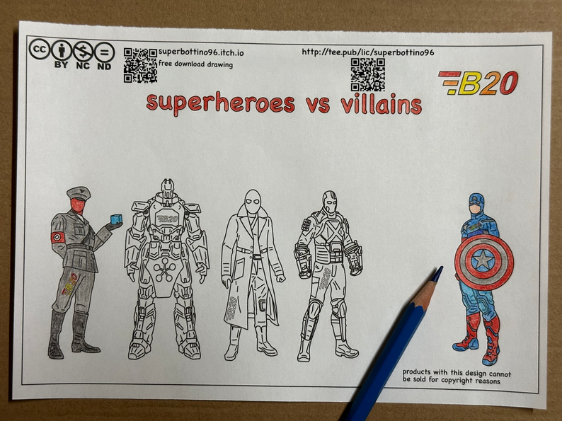 Superheroes vs villains by superbottino96