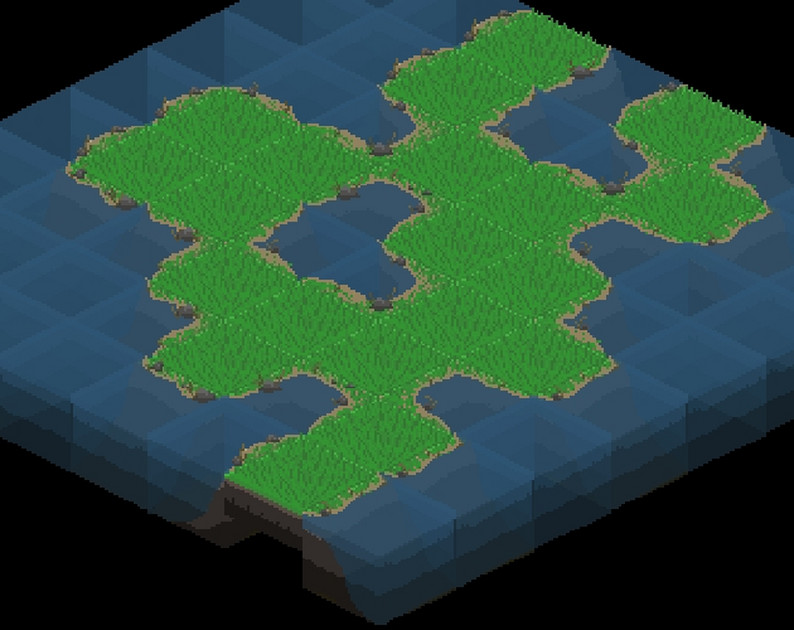 Isometric Tiles - Grass Ocean - Set 01 by isoTile Universe