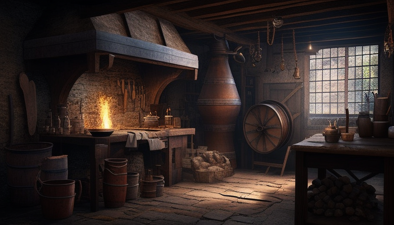 Backgrounds: Medieval Blacksmith by GameAssetCollector