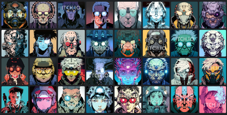 Cyberpunk Unique portraits\avatars\icons collection (123 avatars) by ...
