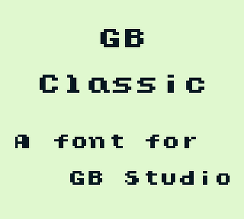 GB Classic - A font for GB Studio by Santiago Crespo